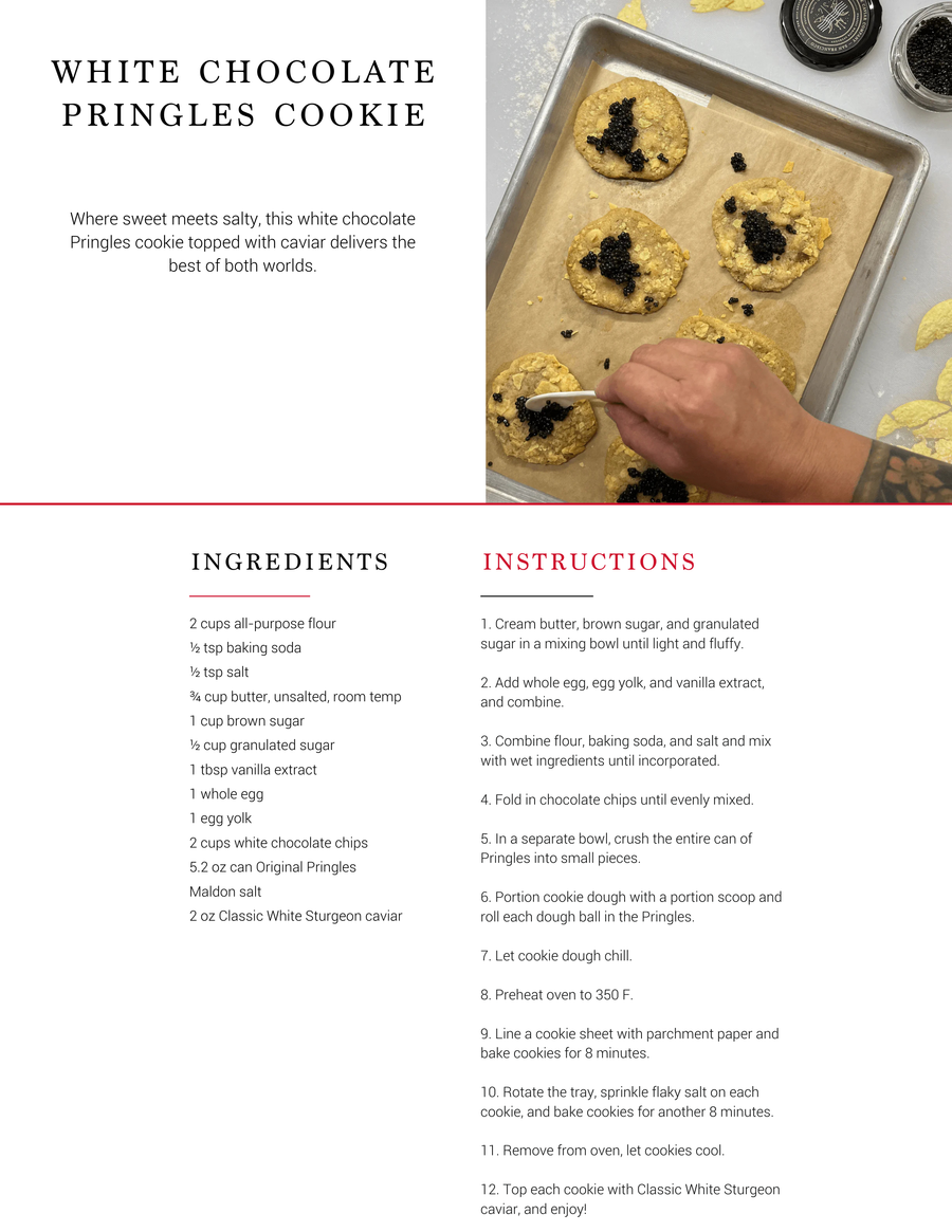 White Chocolate Pringles Cookie with Classic White Sturgeon – The ...